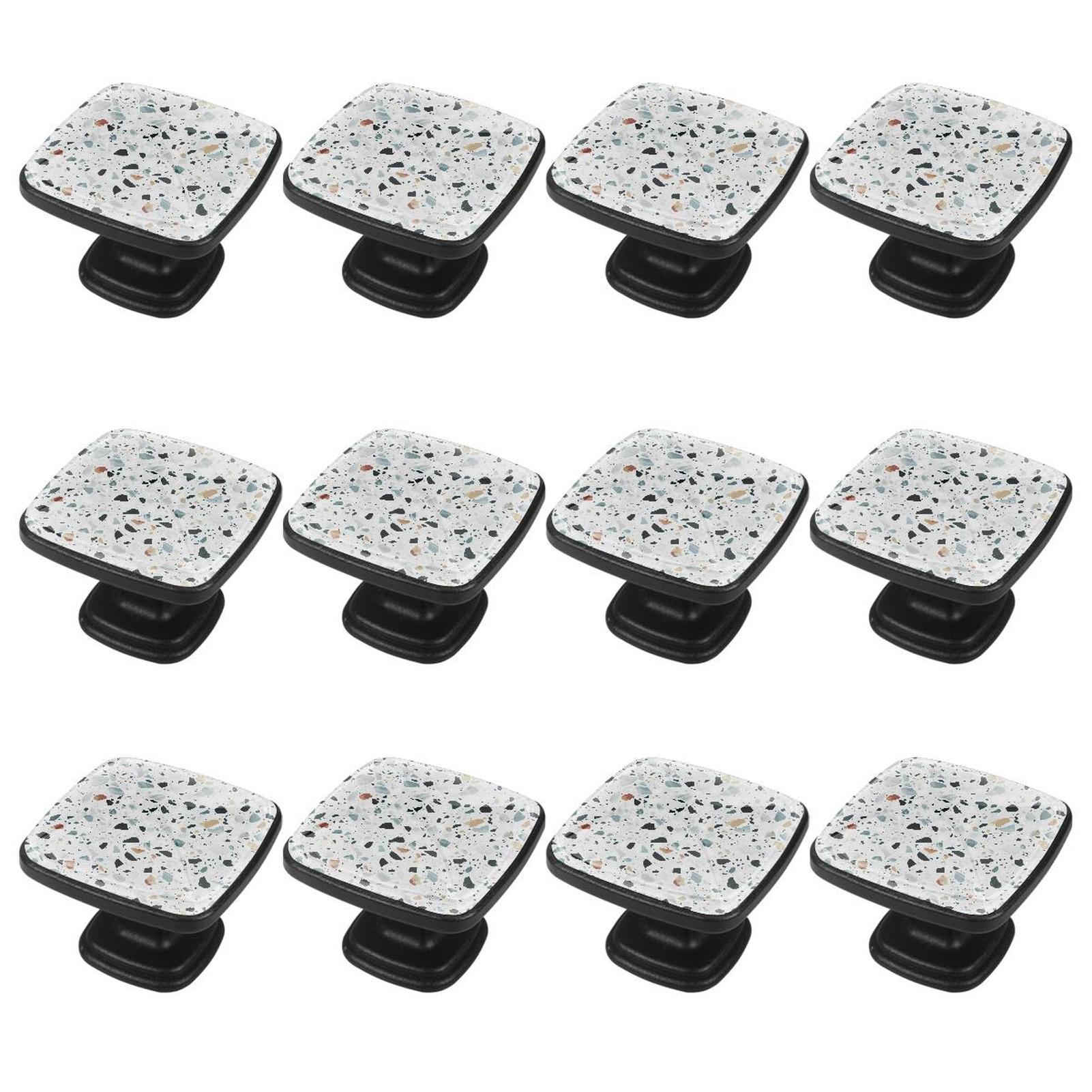 12 Pcs Cabinet Handle Drawer Pulls Granite Marble Knobs with Screws ...