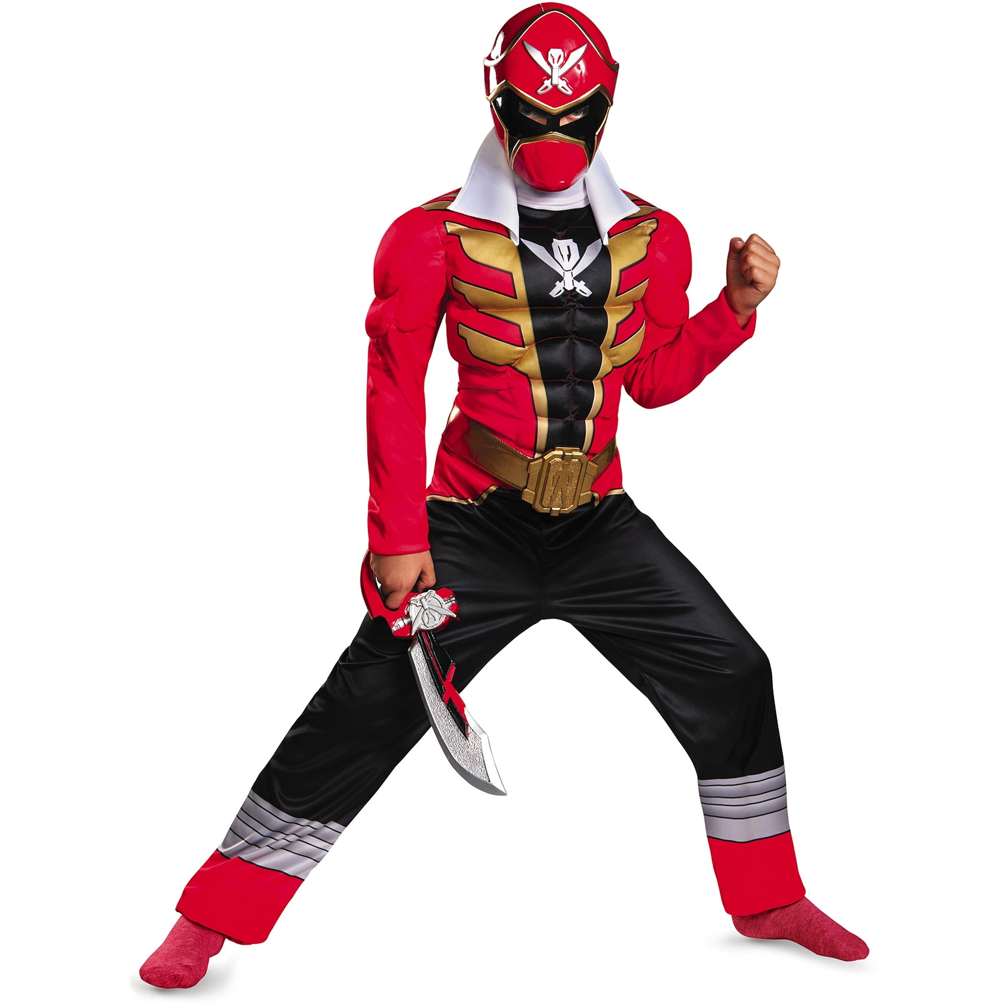 Red Ranger Muscle Child Halloween Costume - Walmart.com - Walmart.com