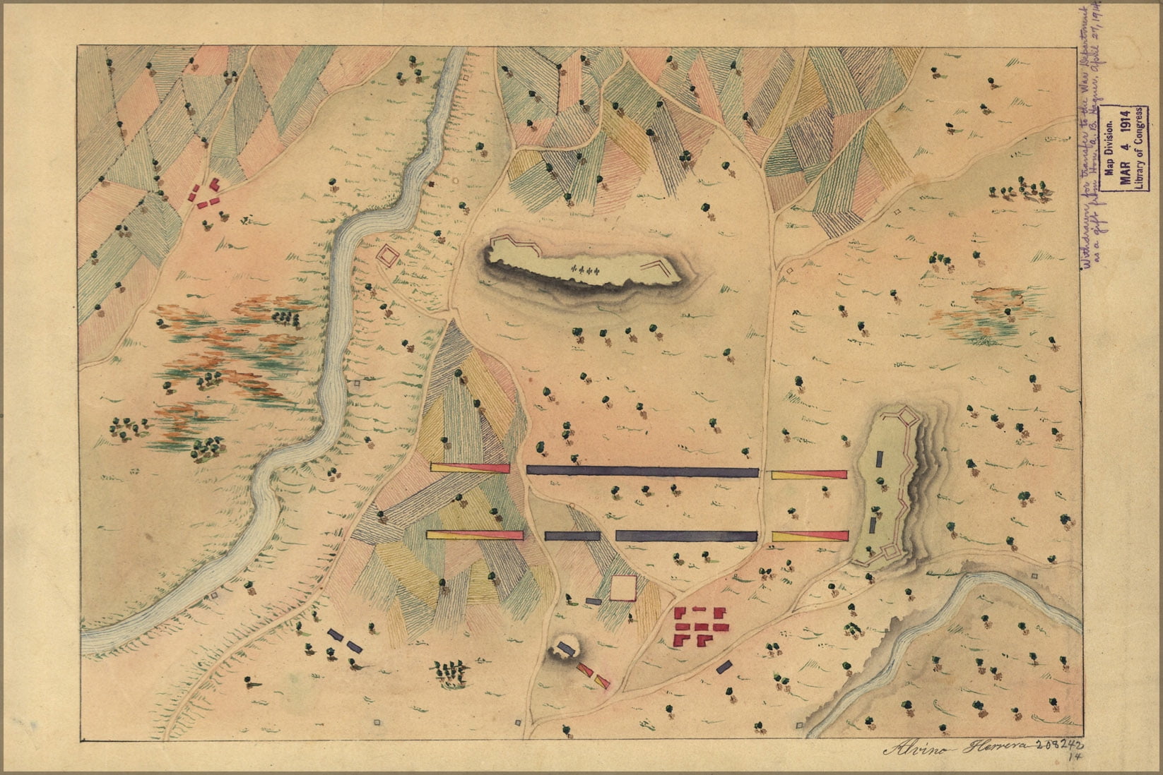 24"x36" Gallery Poster, map of Mexican War campaign in Mexico 1848 ...
