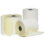Universal One Carbonless Paper Rolls, White/Canary, 3" x 90', 50 per ...