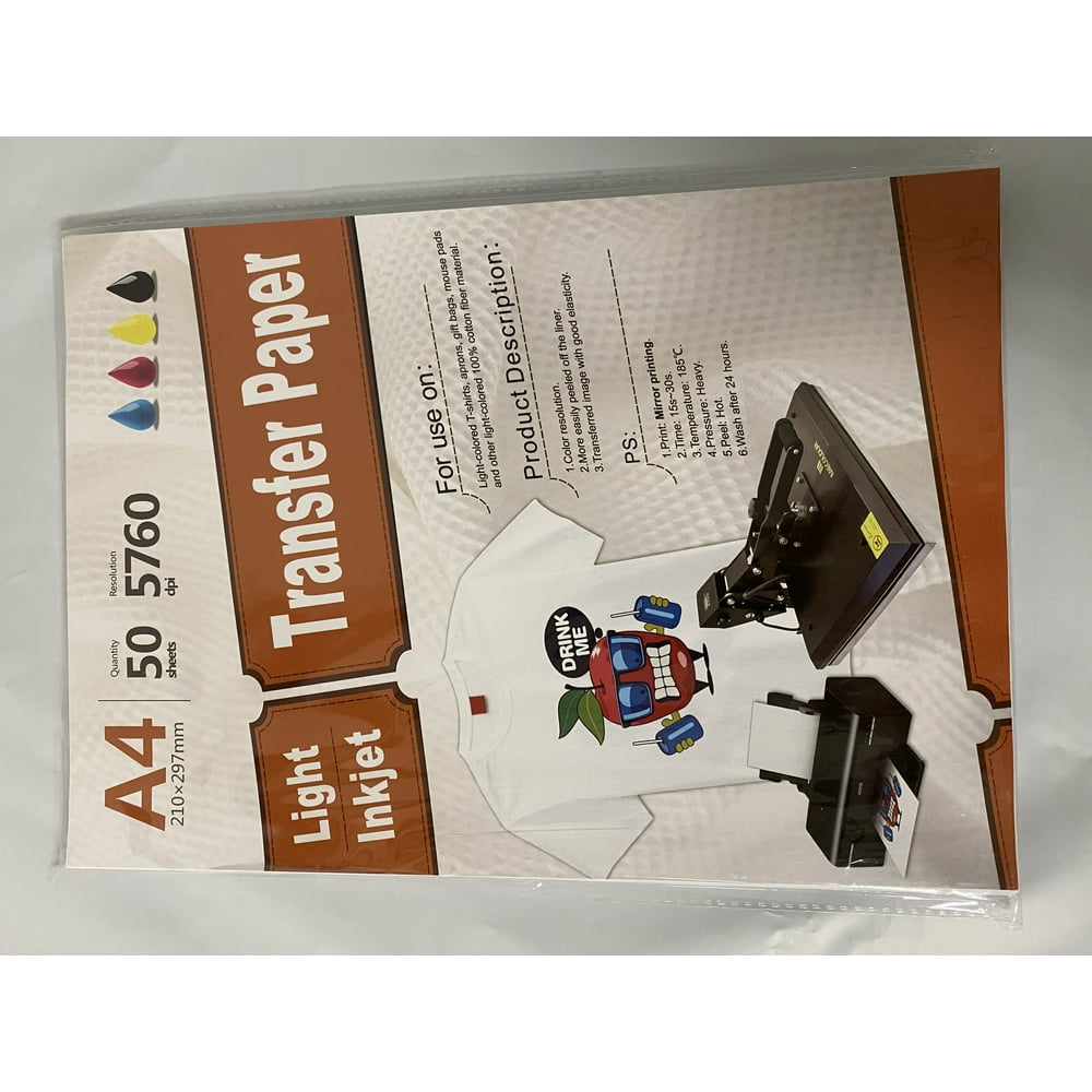 50 Sheets Light Fabric Inkjet Heat Transfer Paper A4 8 27 X 11 7 50-sheets-light-fabric-inkjet-heat-transfer-paper-a4-8-27-x-11-7