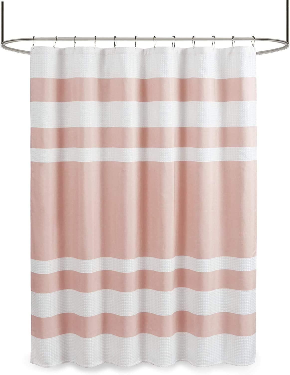 Spa Waffle Shower Curtain Pieced Fabric with 3M Scotchgard Moisture ...