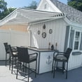 ALEKO 10'x8' Retractable Patio Awning Fabric Replacement, Grey White ...