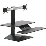 Lorell Sit-to-Stand Electric Desk Riser, Adjustable Height, Black ...