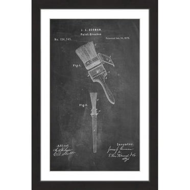 "Paint Brush 1873 Blueprint" Framed Painting Print - Walmart.com