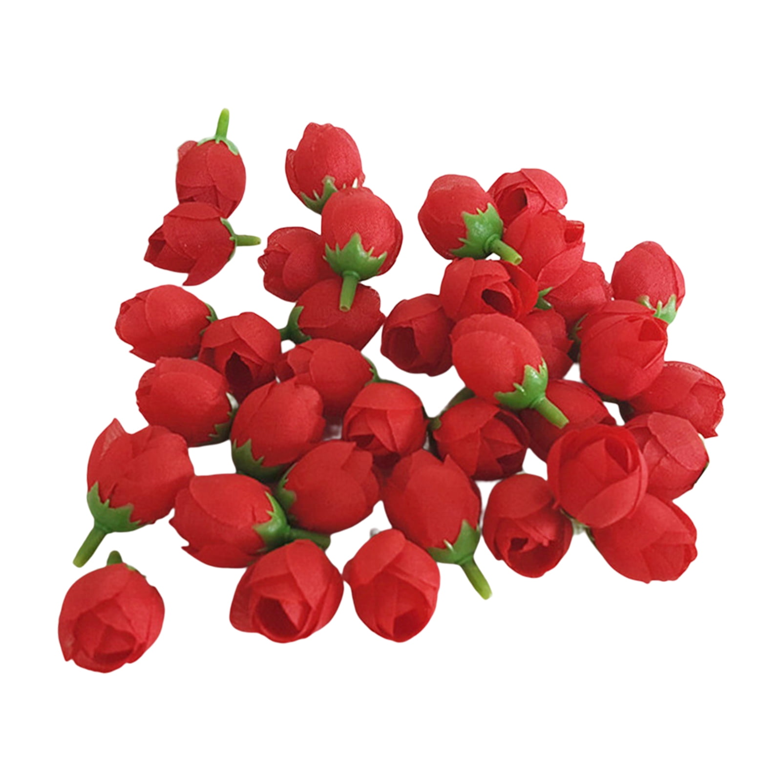 Hesroicy Beautiful Non-Fading Artificial Rose Buds - Set of 100 ...