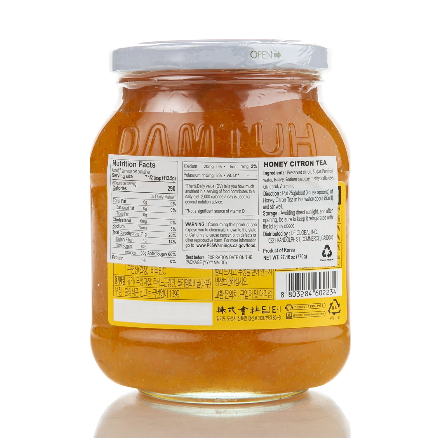 Buy Damtuh Korean Honey Citron Tea, Citron Tea with Honey, Yuzu ...