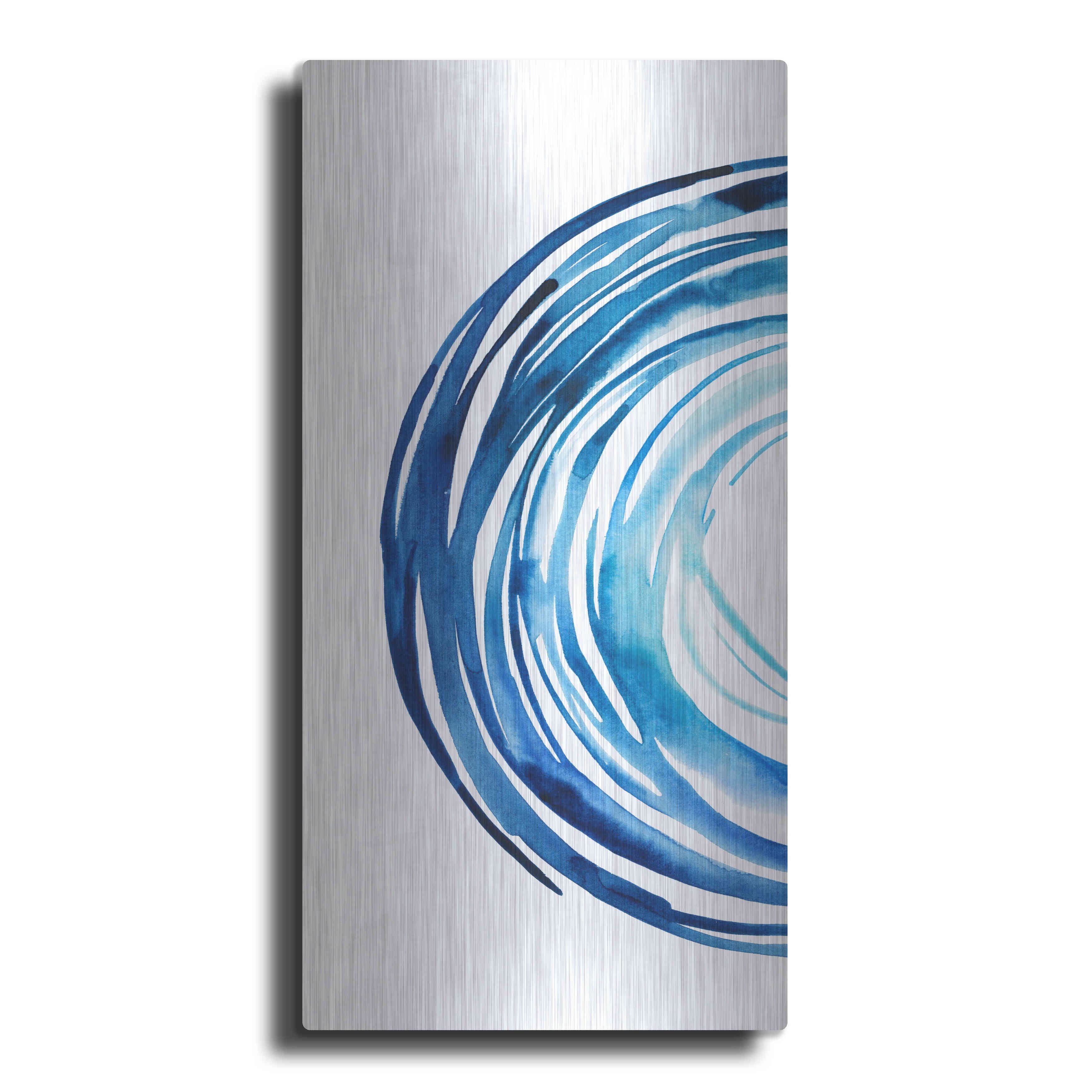 Luxe Metal Art 'Blue Vortex I' by Grace Popp Metal Wall Art, 12"x24 ...