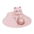 AHMOMEI Kids’ Cute Animal USB Rechargeable Fan Sun Visor, UPF 50+ Wide ...
