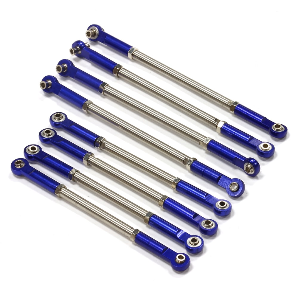 Integy RC Toy Model Hop-ups T3242BLUE Titanium Pushrod + Turnbuckle Set ...