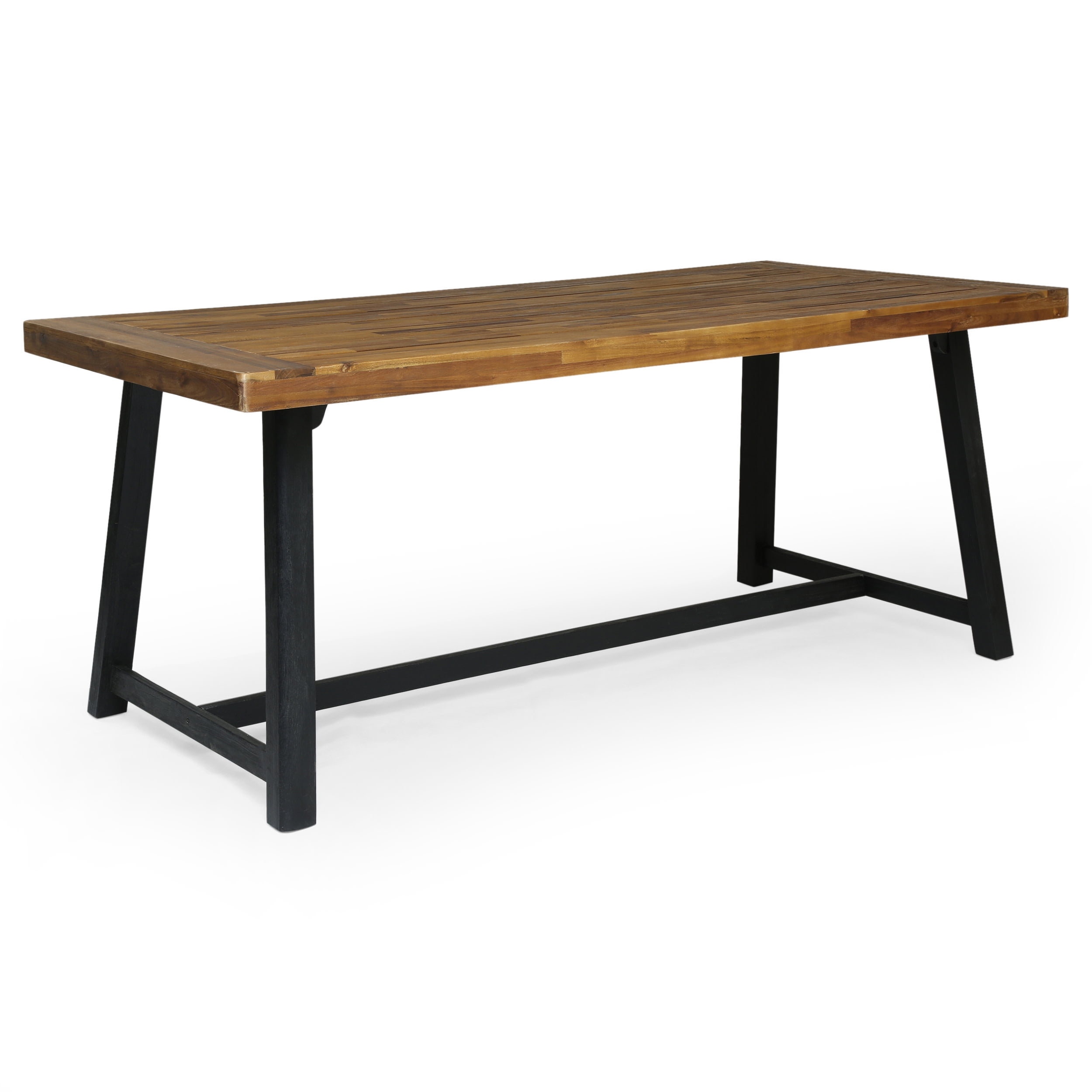 GDF Studio Foster Outdoor Acacia Wood Rectangular Dining Table ...