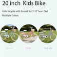 Track Seven Girls Bike for 7-10 Years, 20 Inch Kids Bike with Basket ...