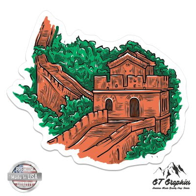 Great Wall of China - 12" Vinyl Sticker Waterproof Decal - Walmart.com