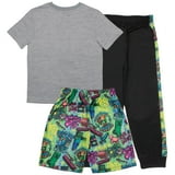 Minecraft Boys 3-Piece Pants Set - Short Sleeve T-Shirt, Shorts ...