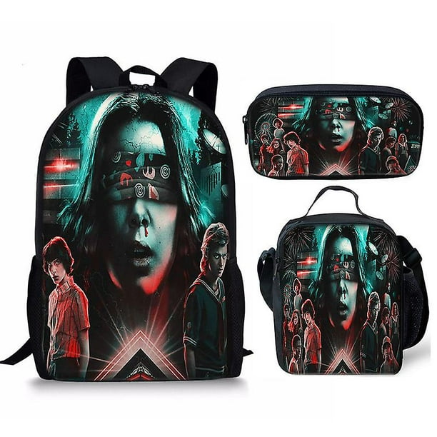 Stranger Things 4 Hellfire Club Backpack Student School Bag Three Piece ...