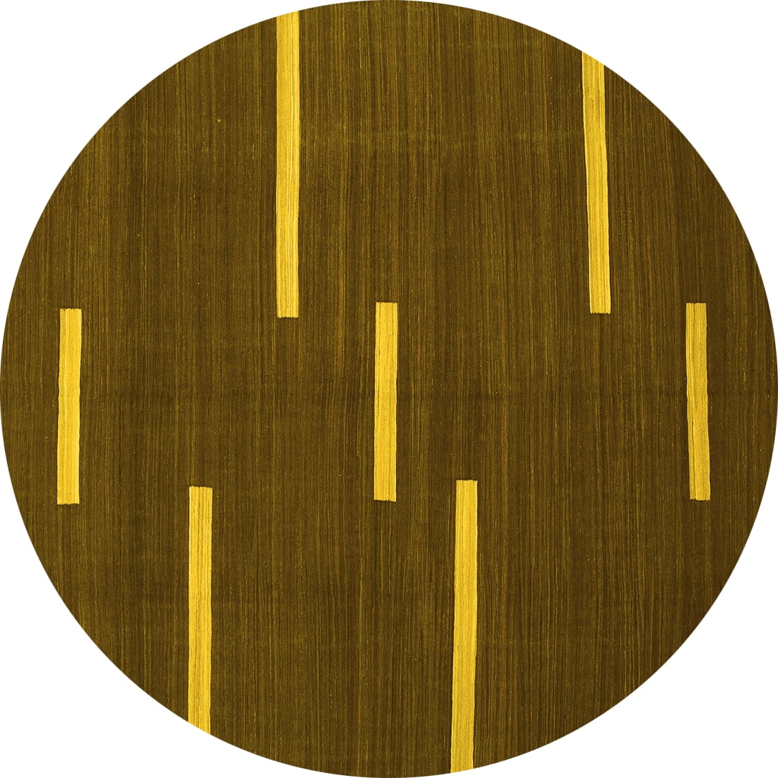 Ahgly Company Indoor Round Abstract Yellow Contemporary Area Rugs, 8 ...