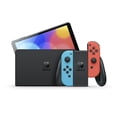 Nintendo Switch OLED, Neon Red/Blue Joy-Con, Mario Odyssey, Case ...