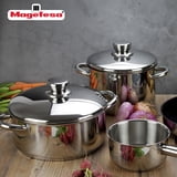 MAGEFESA Couple 6 Piece Stainless Steel Cookware Set, Oven Safe, Mirror ...