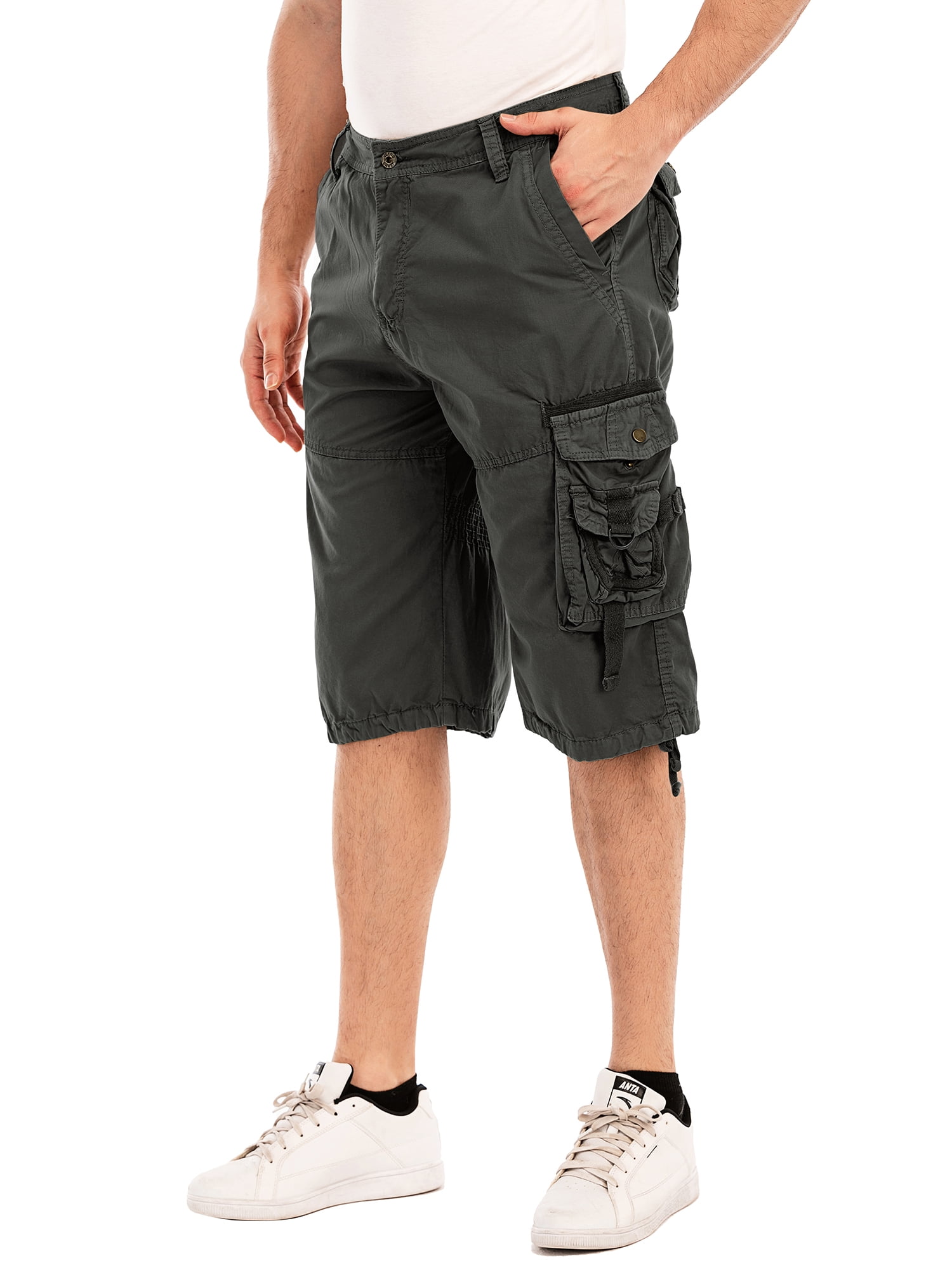 FANNYC Mens Multi-Pocket Cargo Shorts Relaxed Fit Sport Trunks Work ...