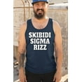 Skibidi Sigma Rizz Men's Tank Top Funny Goat Gyatt Meme Zoomer Viral ...