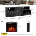 "Sunmthink 65"" TV Stand with 18"" Fireplace, Storage, Overheat ...