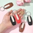 6Pcs 3 Colors Leather Keychains with Alloy Rings 96mm 2pcs/color ...