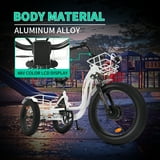 ECOTRIC Electric Fat Tire Tricycle for Adults - 750W, 48V, 22.4AH, 3 ...