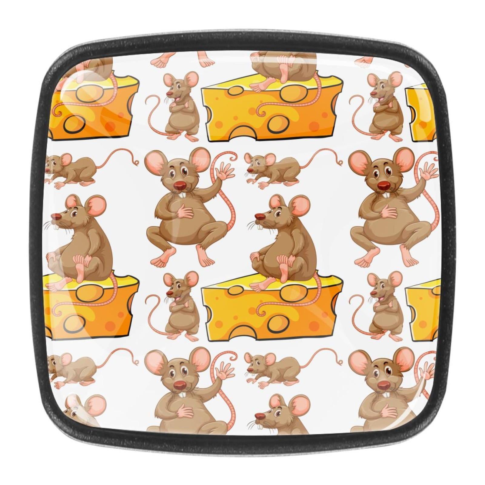 4 Pcs Square Cabinet Handle Cupboard Knob Drawer Pulls Handle Rats ...