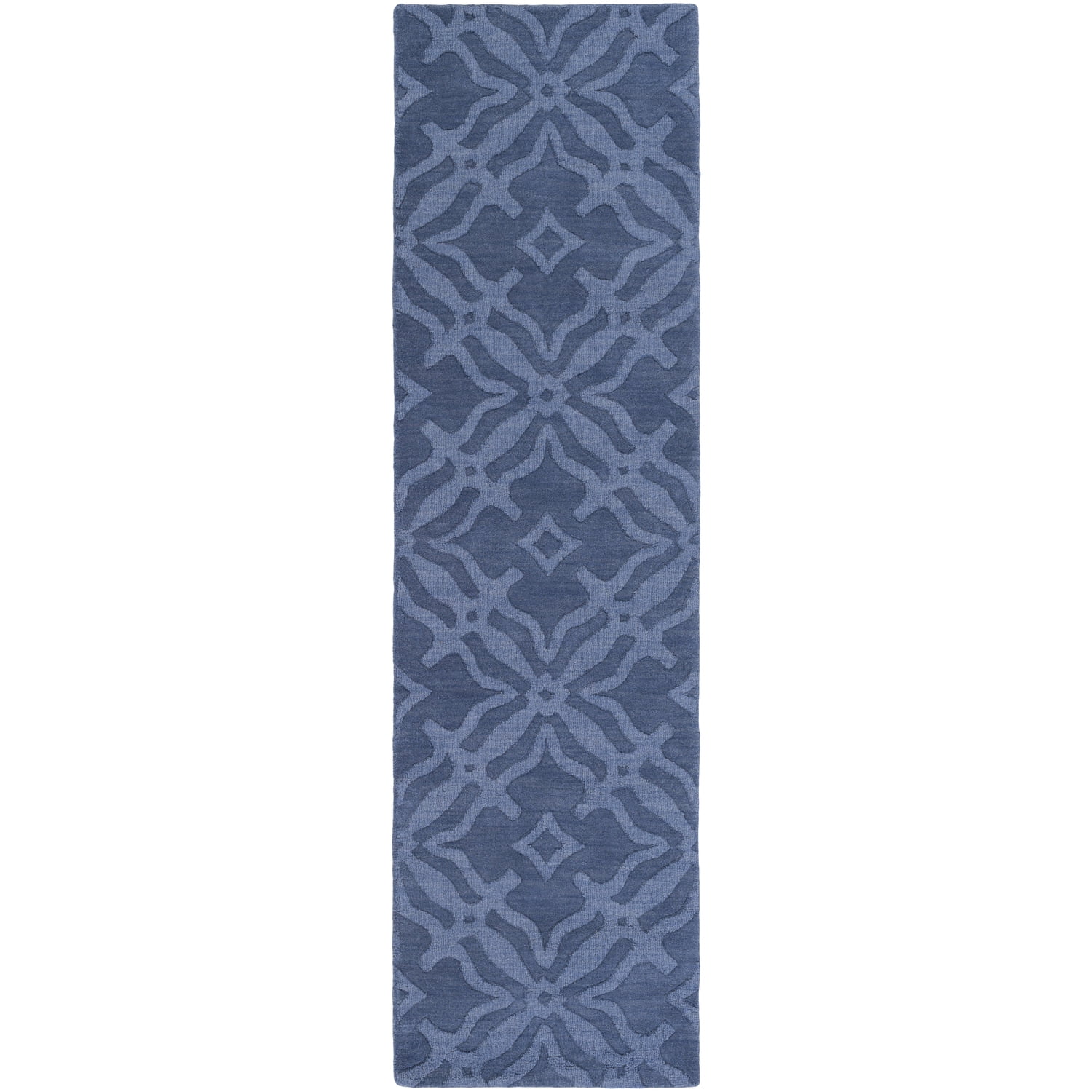 Surya Solid And Border 2' 3" X 8' Blue Runner Rug AWMP4019-238 ...