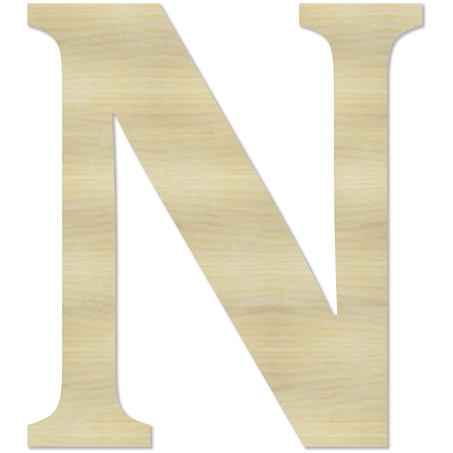 Wooden Letters & Numbers - Wooden Letter N (2 Pack) - 2" Tall x 1/4 ...