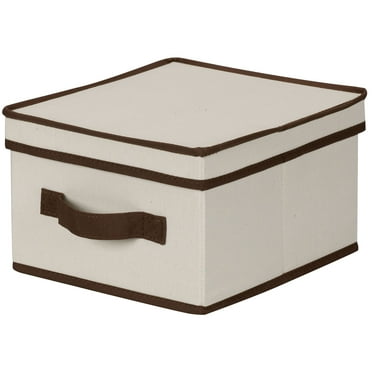 Household Essentials Medium Canvas Storage Box with Lid - Walmart.com