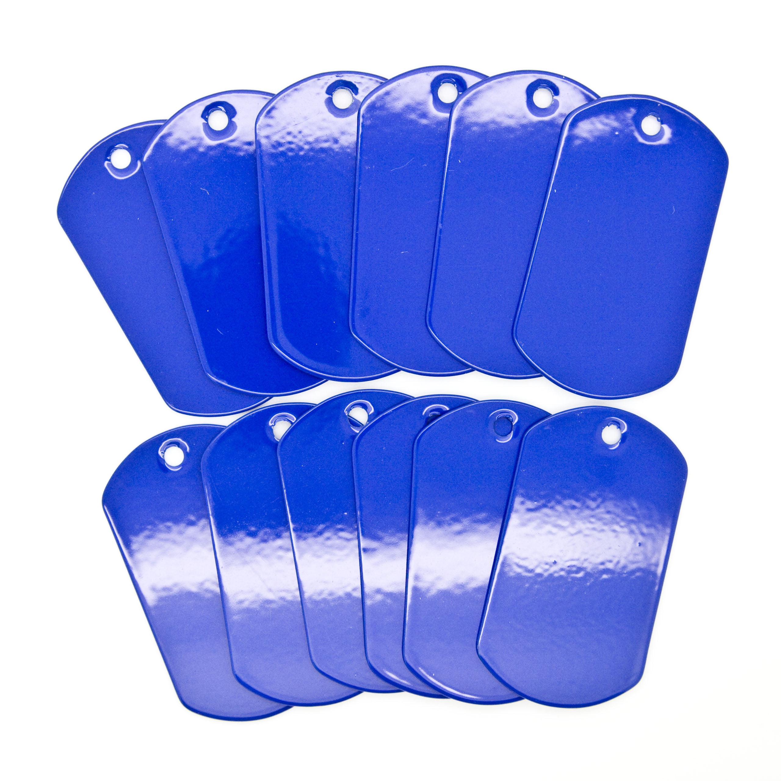 100 pcs Blue Color Stainless Steel Military Spec Dog Tags by OnDepot ...
