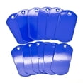 100 pcs Blue Color Stainless Steel Military Spec Dog Tags by OnDepot ...
