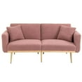 Accent Sofa, Tufted Loveseat Sofa, Convertible Sofa Bed with Two Pillow ...
