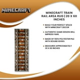 Minecraft Video Game Decor: Kids Room & Bedroom Gamer Rug | Train Rail ...