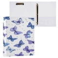 2 Pack PVC Round Ring Binders, 200 Sheet Capacity D-Ring File Folder ...