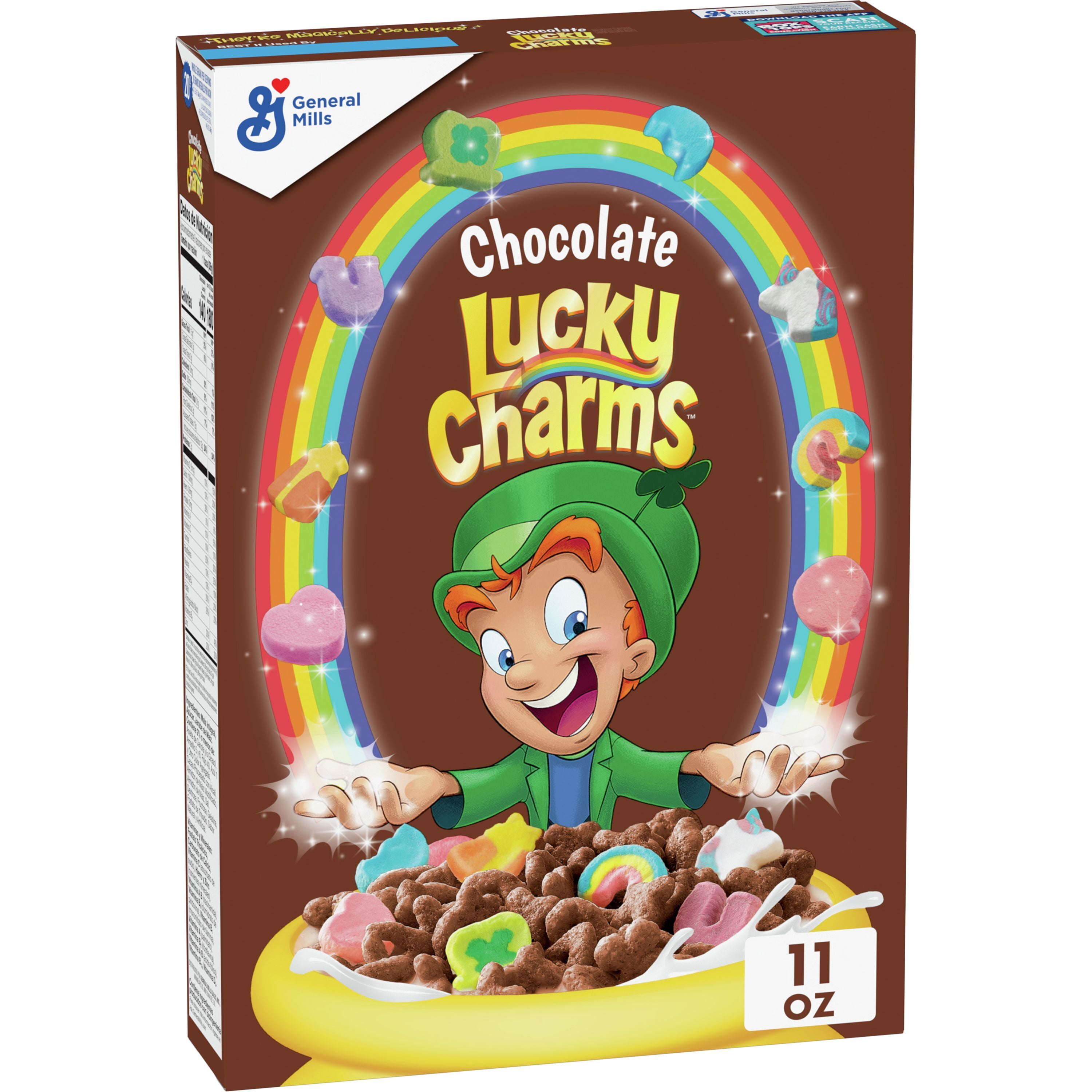 Chocolate Lucky Charms Cereal with Marshmallows, 11 OZ - Walmart.com