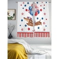 4th of July Sheer Curtains for Living Room Bedroom Independent Day Red ...
