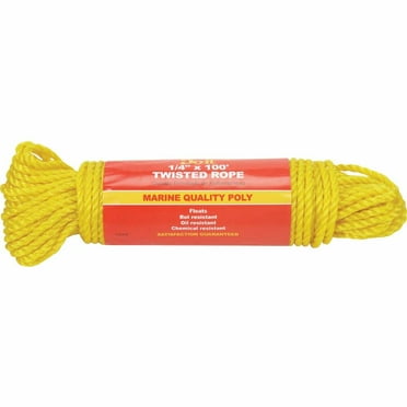 LABLT 3/4" x 50' Twisted 3 Strand Polypropylene Synthetic Rope ...