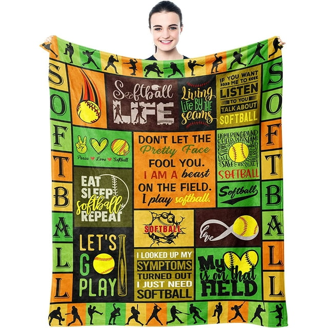Softball Gifts for Girls - Softball Gifts Blanket 60"X50" - Softball ...