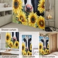 Bathroom Shower Curtain Vintage Farm Cow and Sunflower Waterproof ...