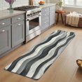 Black Grey Ombre Bathroom Runner Rugs Non Slip Washable Absorbent ...