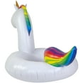 Northlight 68" Rainbow Unicorn Inflatable Swimming Pool Tube Ring Float ...