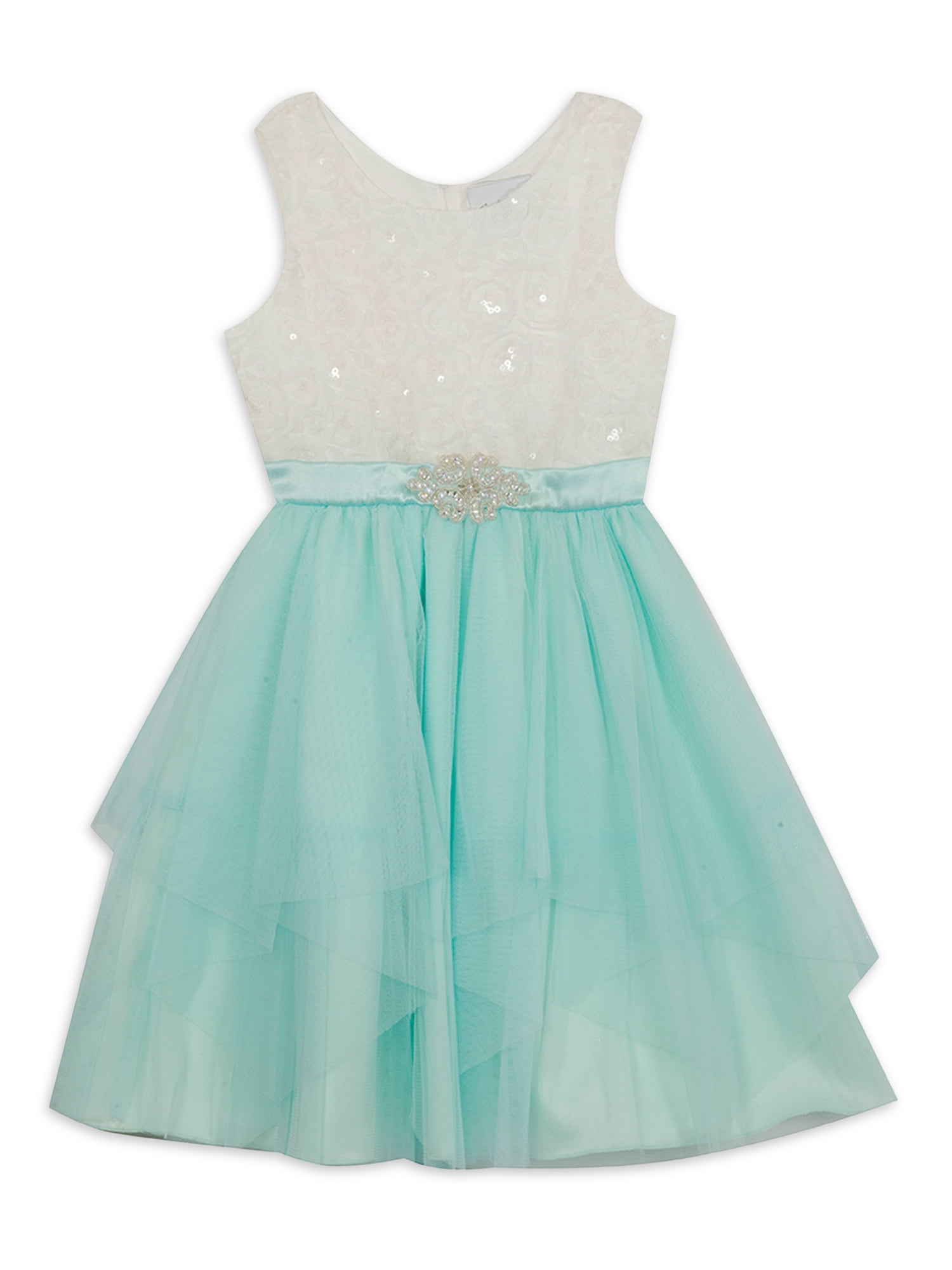 Emily Rose Girls Sleeveless Easter Tulle Dress with Jewel Detailing ...
