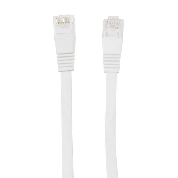 onn. 50 FT./15.25 m Flat CAT6 Network Cable, RJ45 Connectors - Walmart.ca