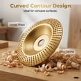 3PCS Wood Grinding Disc Set, Carbon Steel Flat, Curved & Inclined ...