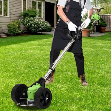 24V 650W Electric Lawn Mover, Cordless Grass Trimmer with 2 Batteries ...