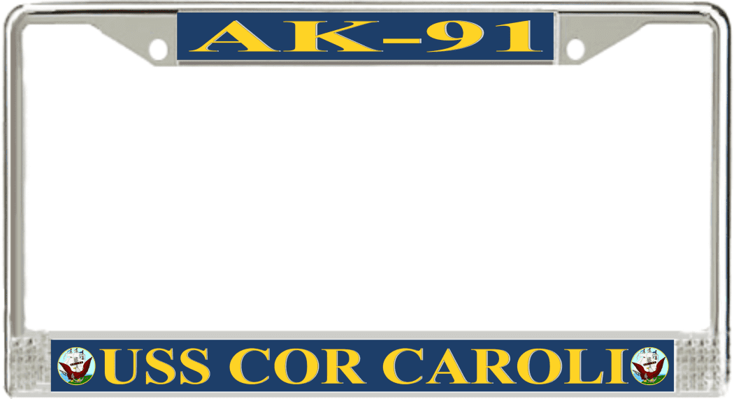 USS Cor Caroli AK-91 License Plate Frame - Walmart.com