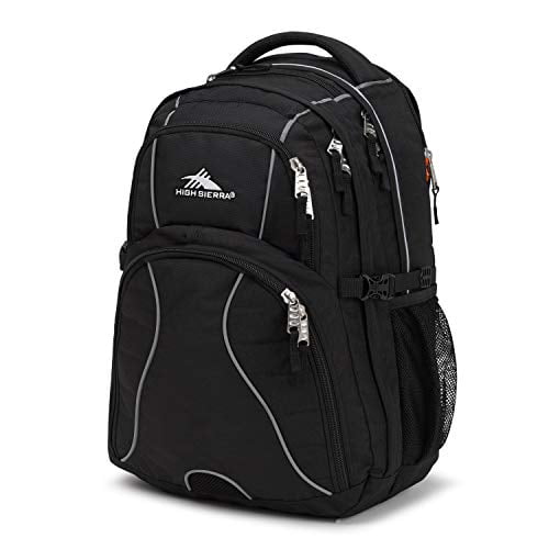 High Sierra 53665-1041 Swerve Backpack, Black, International Carry-On ...