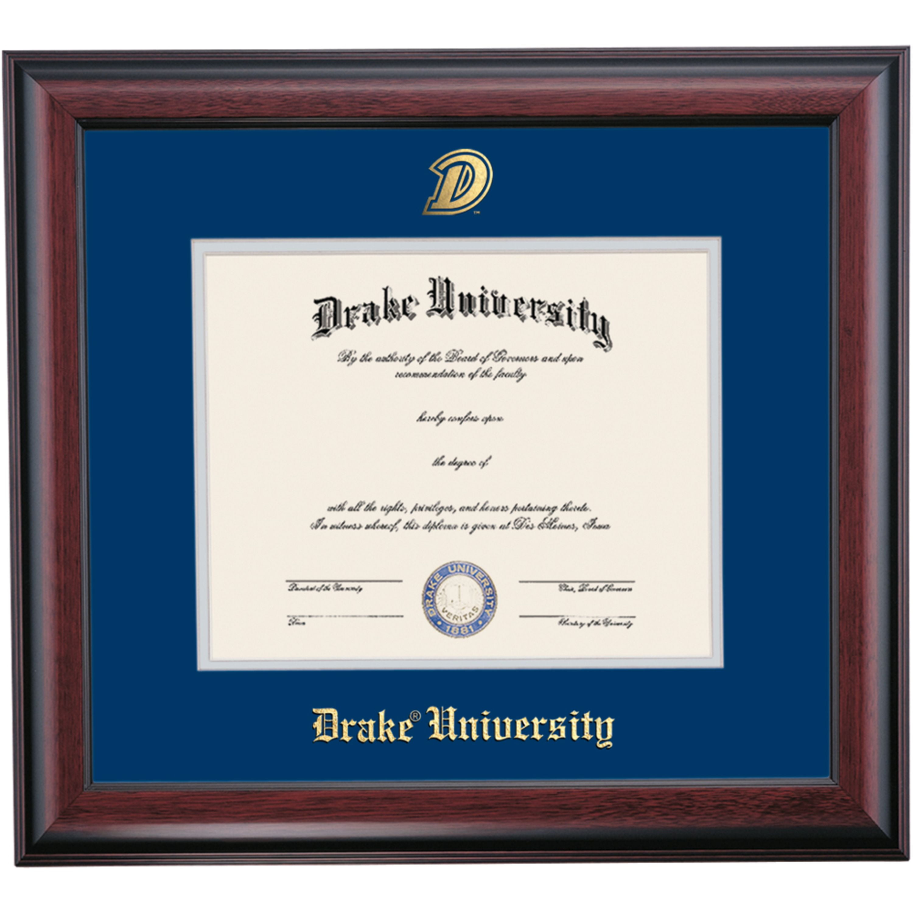 OCM Diploma Frame for Drake University, 16" x 18" Diploma Certificates ...